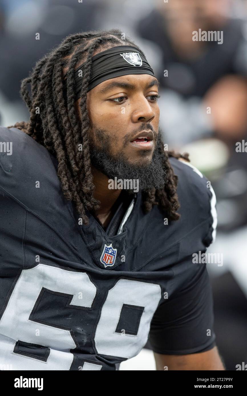 Las Vegas Raiders defensive tackle Adam Butler (69) against the New ...