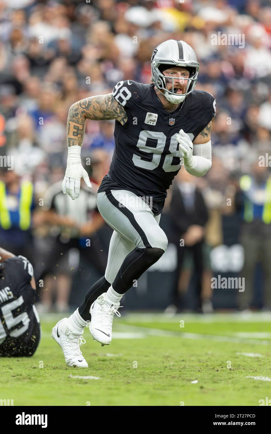 Las Vegas Raiders defensive end Maxx Crosby (98) against the New ...