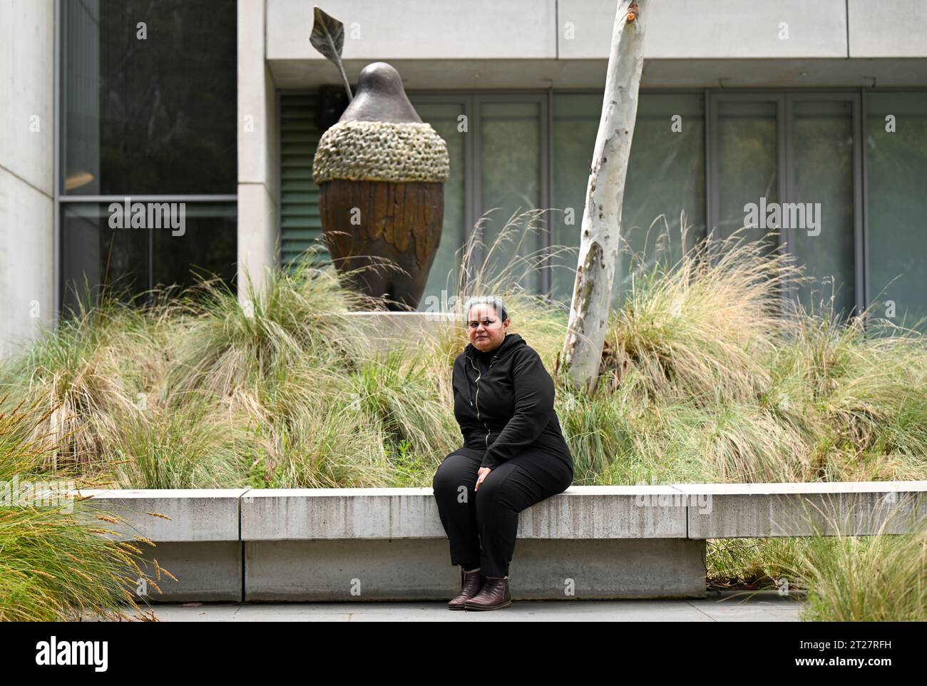 Canberra, Australia. 13th Oct, 2023. Artist Janet Fieldhouse poses for ...
