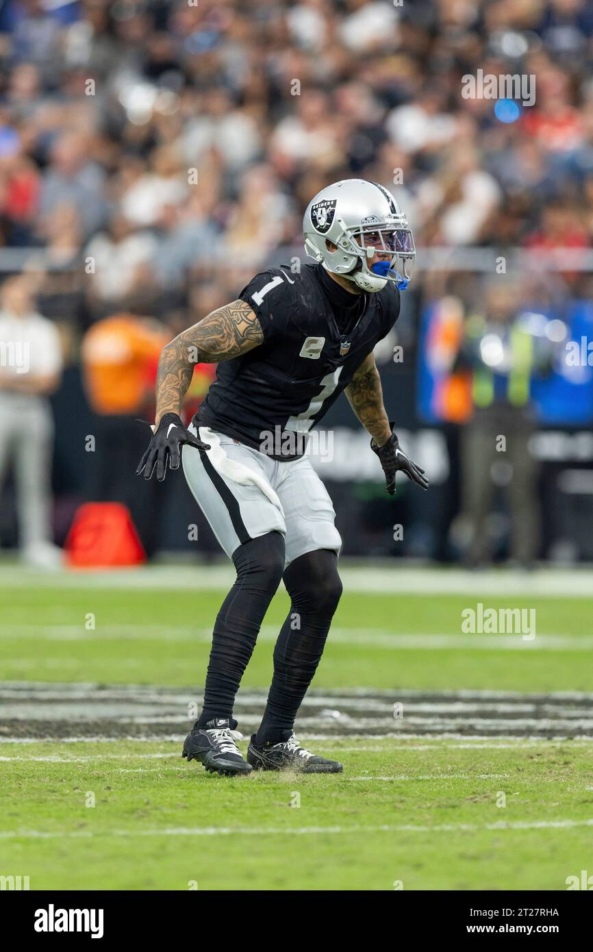 Las Vegas Raiders safety Marcus Epps (1) against the New England ...
