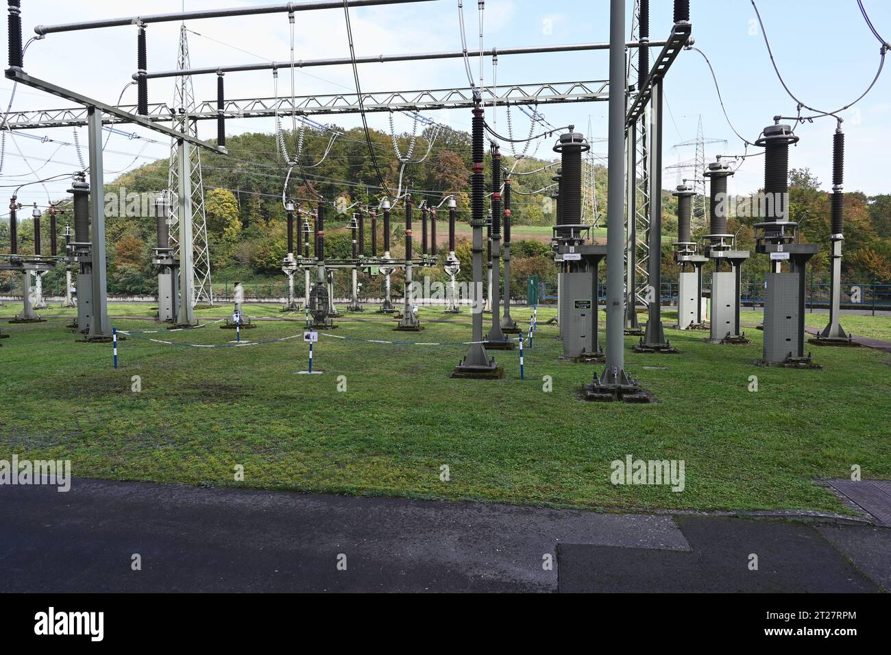 Strom Umspannwerk, ein Teil des elektrischen Versorgungsnetzes eines ...