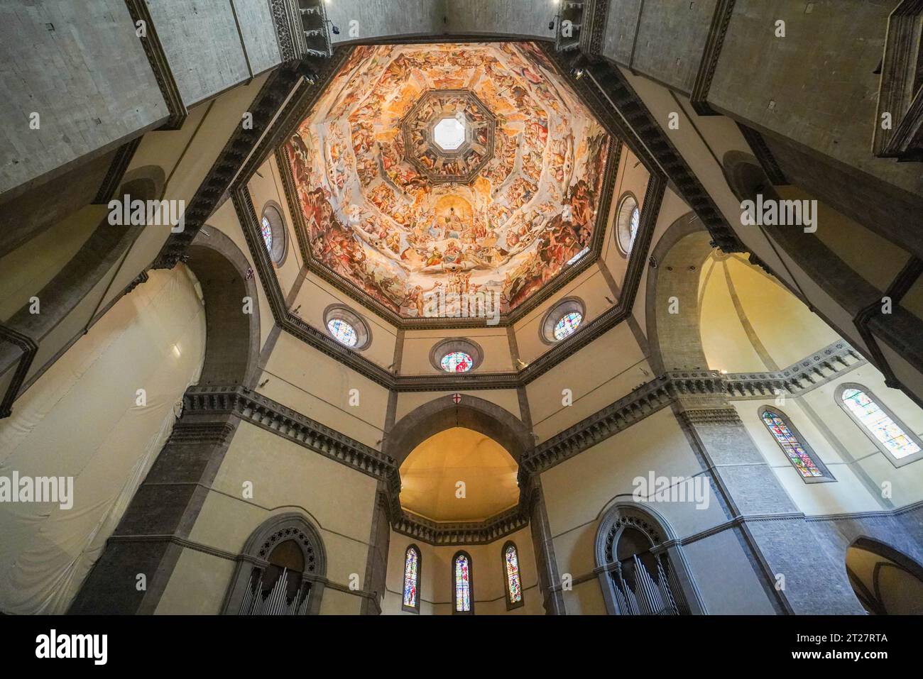 Interior of Florence Cathedral Brunelleschi dome. , Italy Stock Photo ...