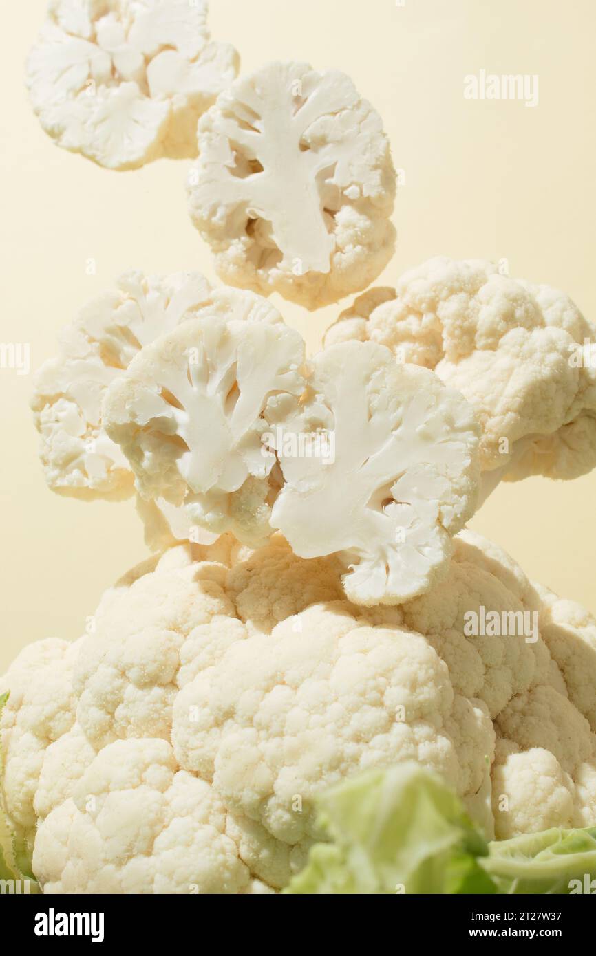 Cauliflower close-up with details. Healthy food concept Stock Photo - Alamy