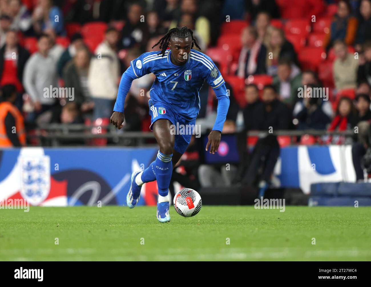 London, UK. 17th Oct, 2023. Moise Kean (I) at the England v Italy UEFA ...