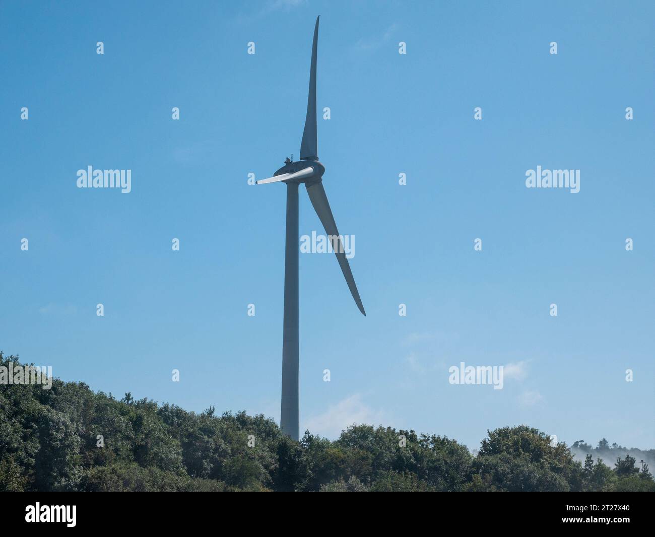 Wind power plant rotor close view. Windpower generator. Green energy ...