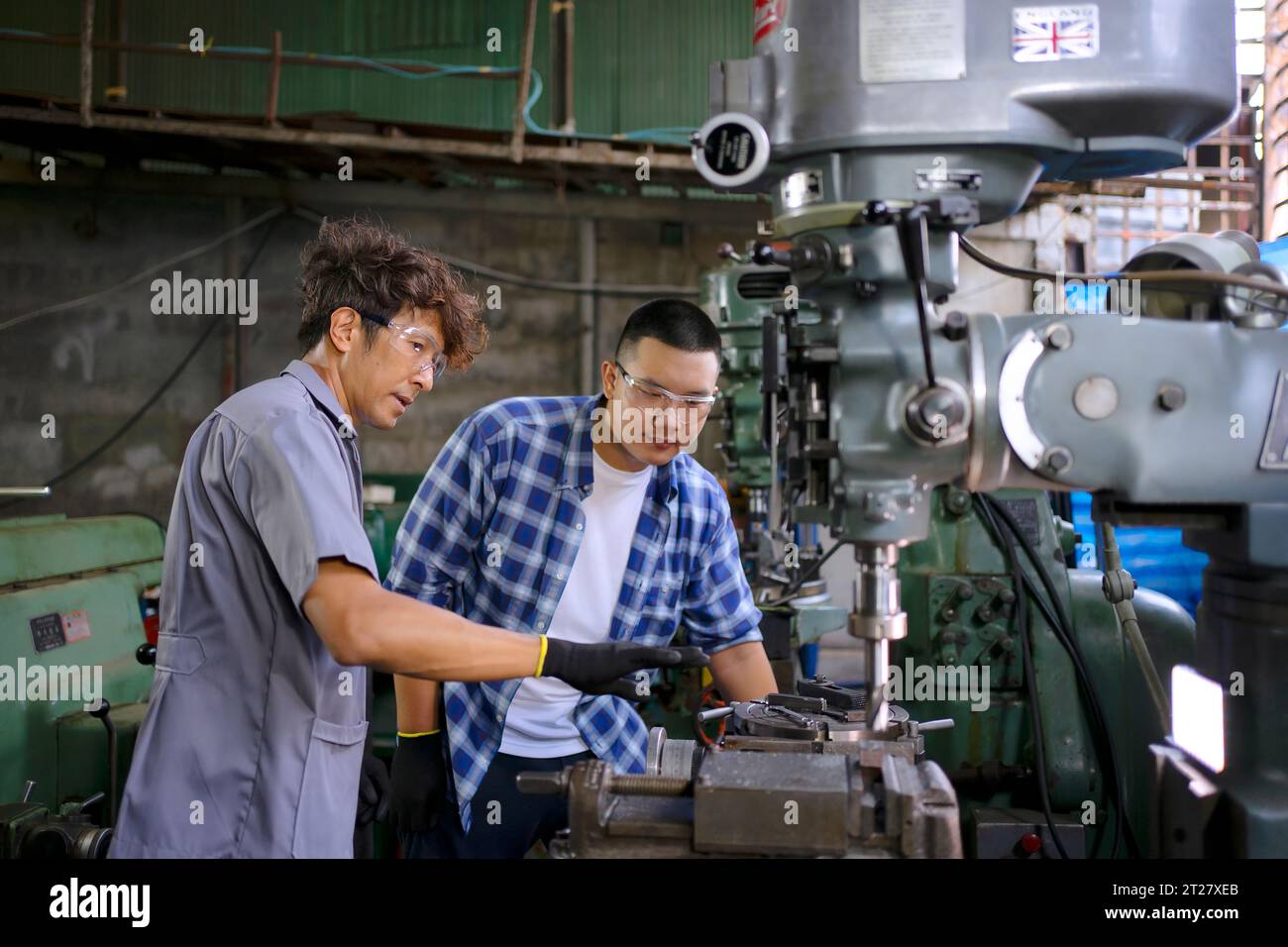 Student is going to visit metal factory. Education and engineering ...