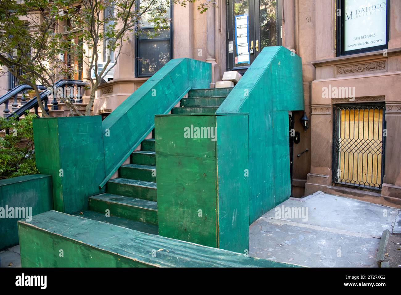 green staircases construction Stock Photo - Alamy
