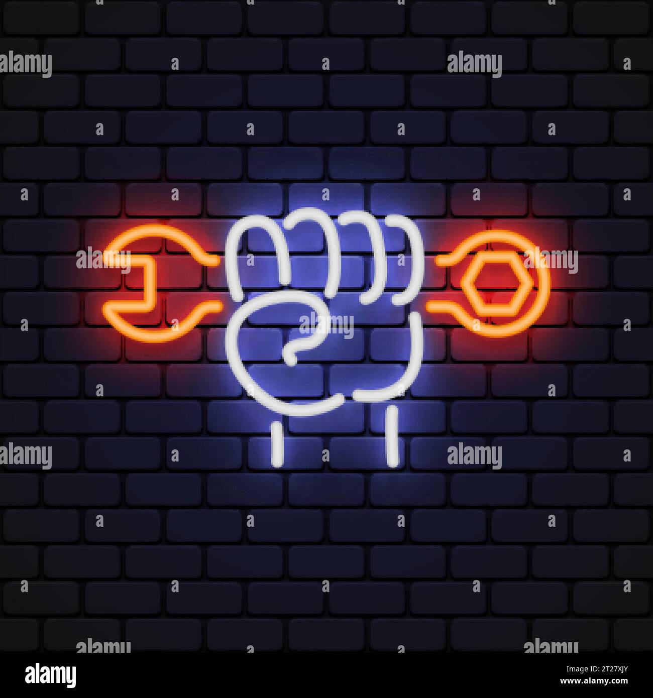 Modern tools hand icon neon, great design for any purposes Stock Vector ...