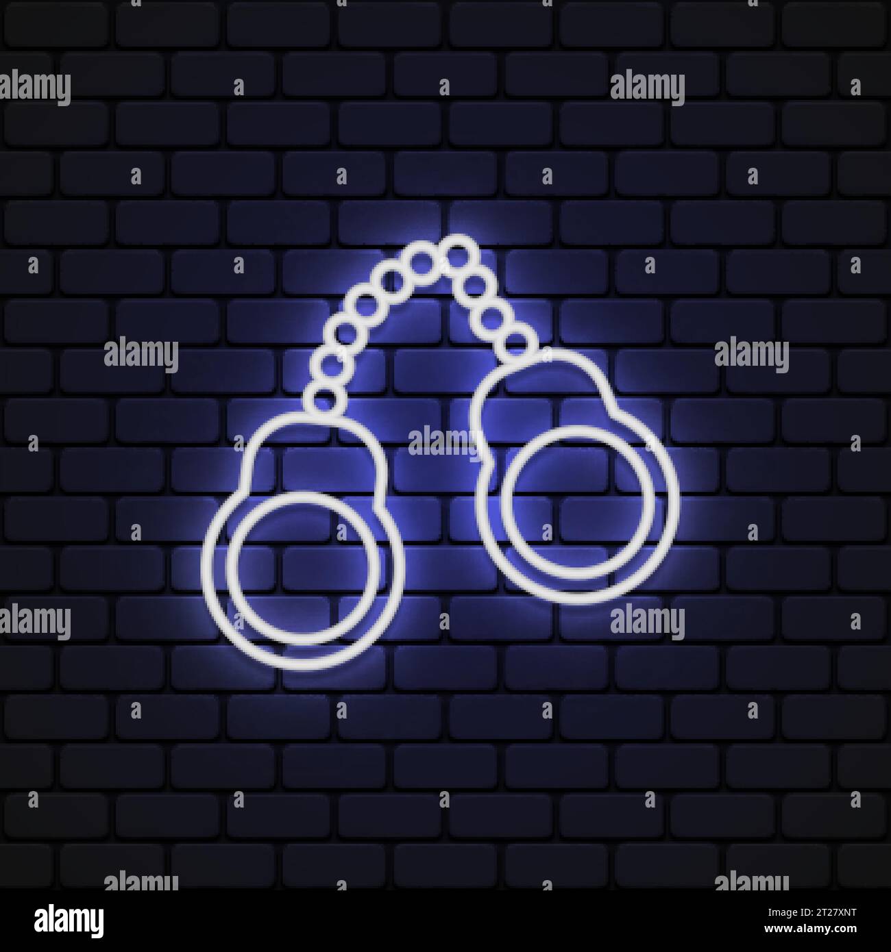 Handcuff neon, great design for any purposes. Vector illustration Stock ...