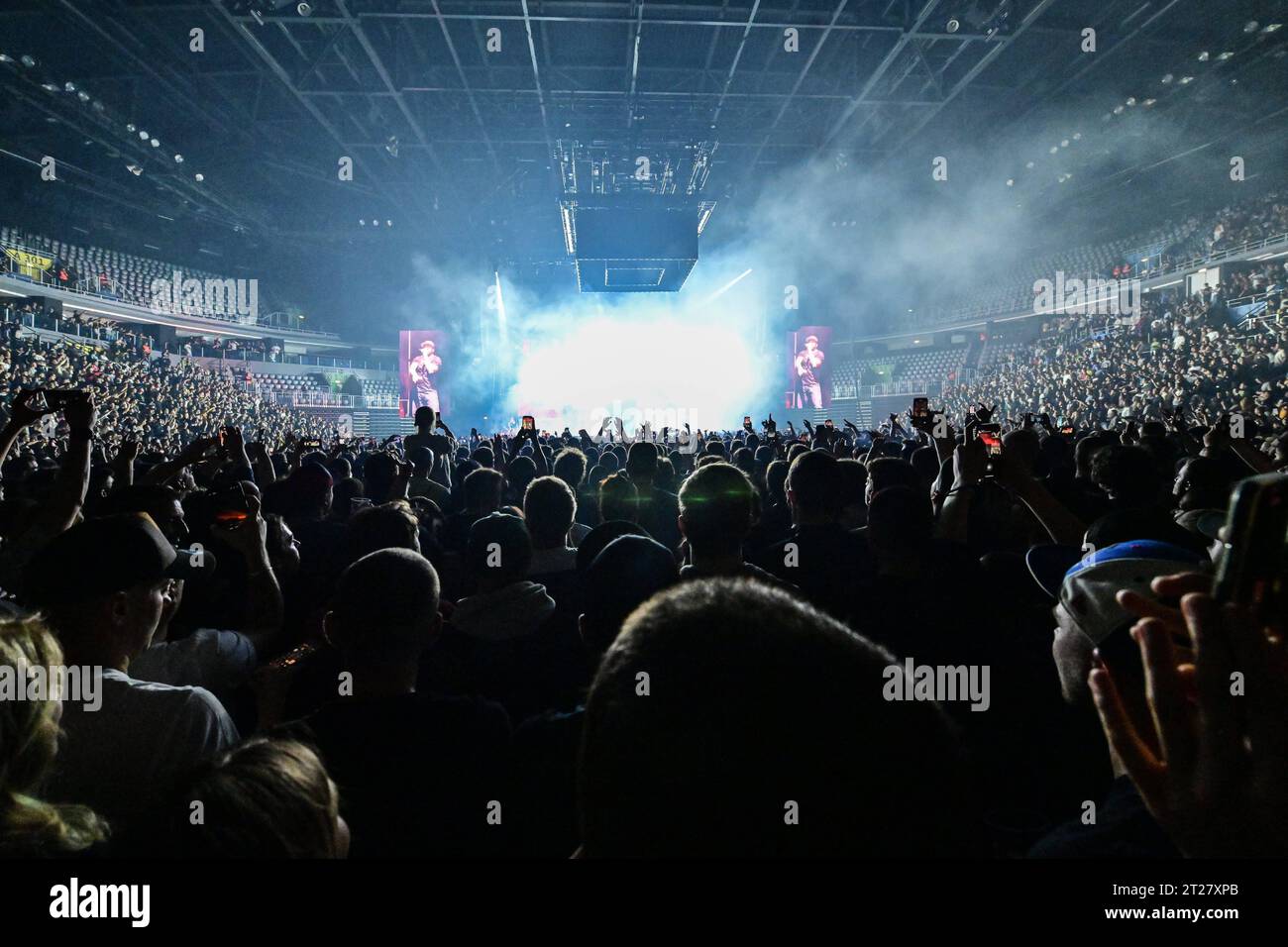 Zagreb, Croatia. , . Concert of the famous American rapper 50 Cent in ...