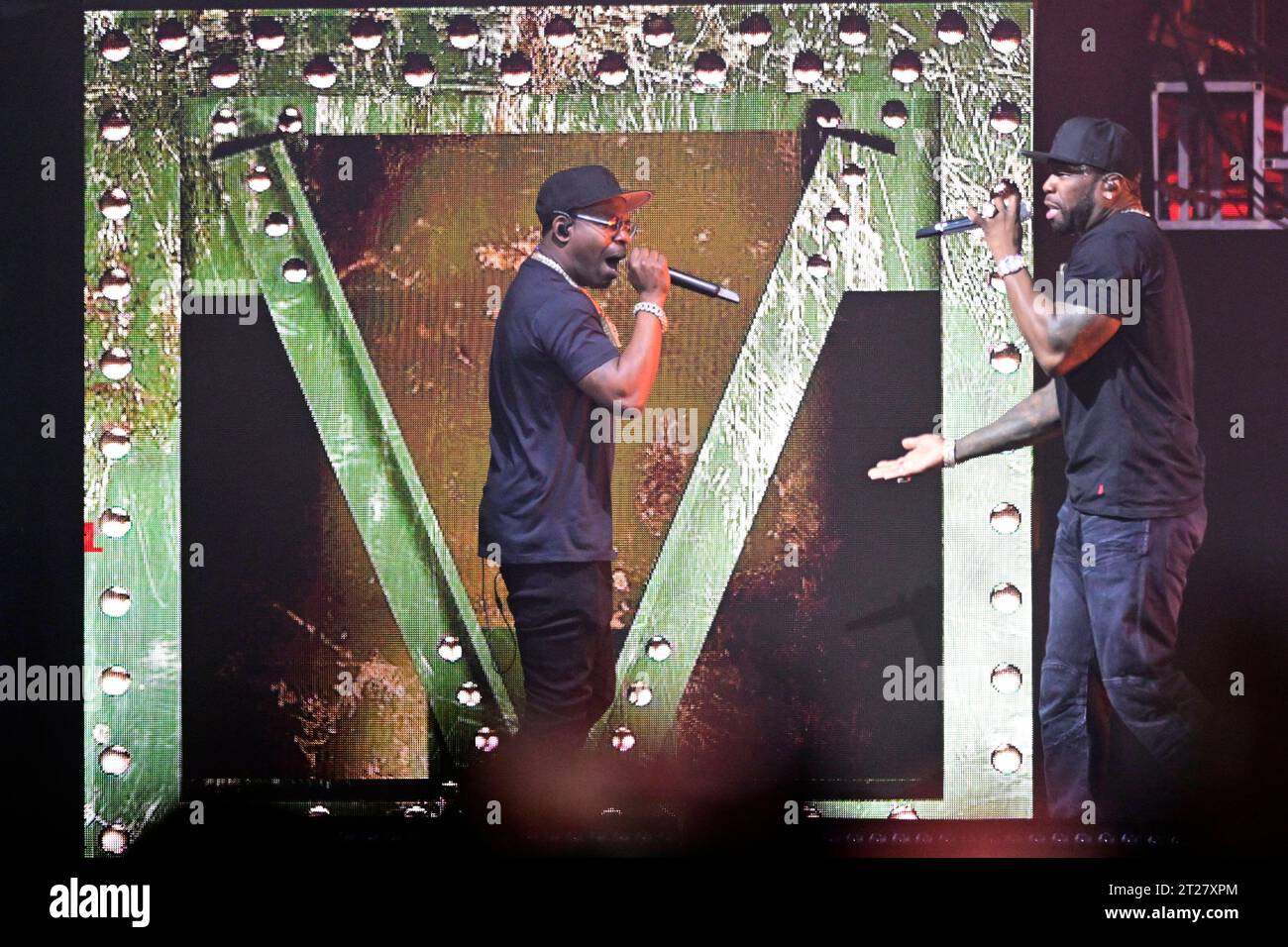 Zagreb, Croatia. , . Concert of the famous American rapper 50 Cent in ...