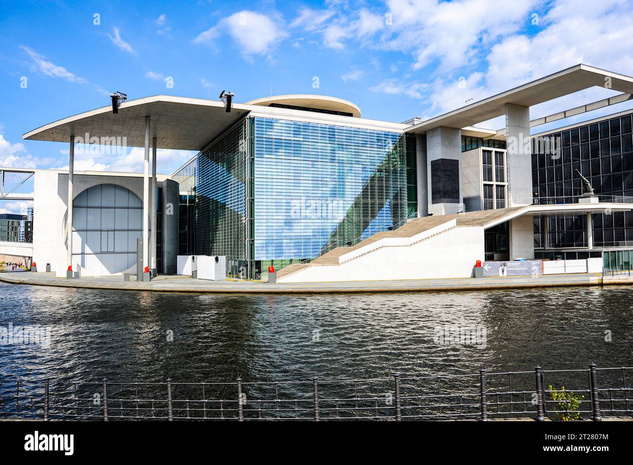 The government buildings of Berlin, which span across river Spree and ...