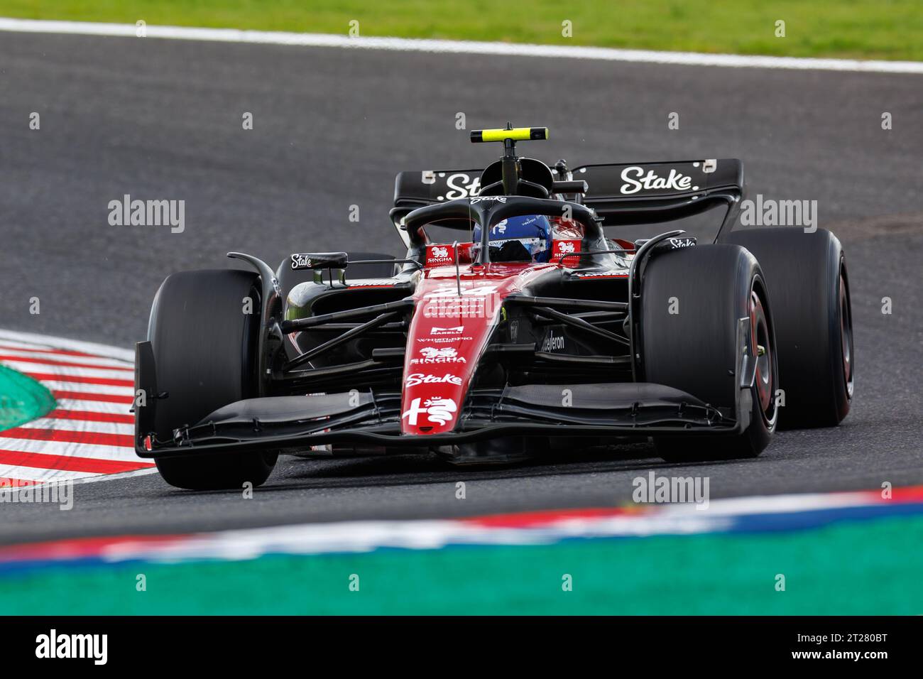 Suzuka Grand Prix Circuit, 18 October 2023: Zhou Guanyu (CHN) of team ...