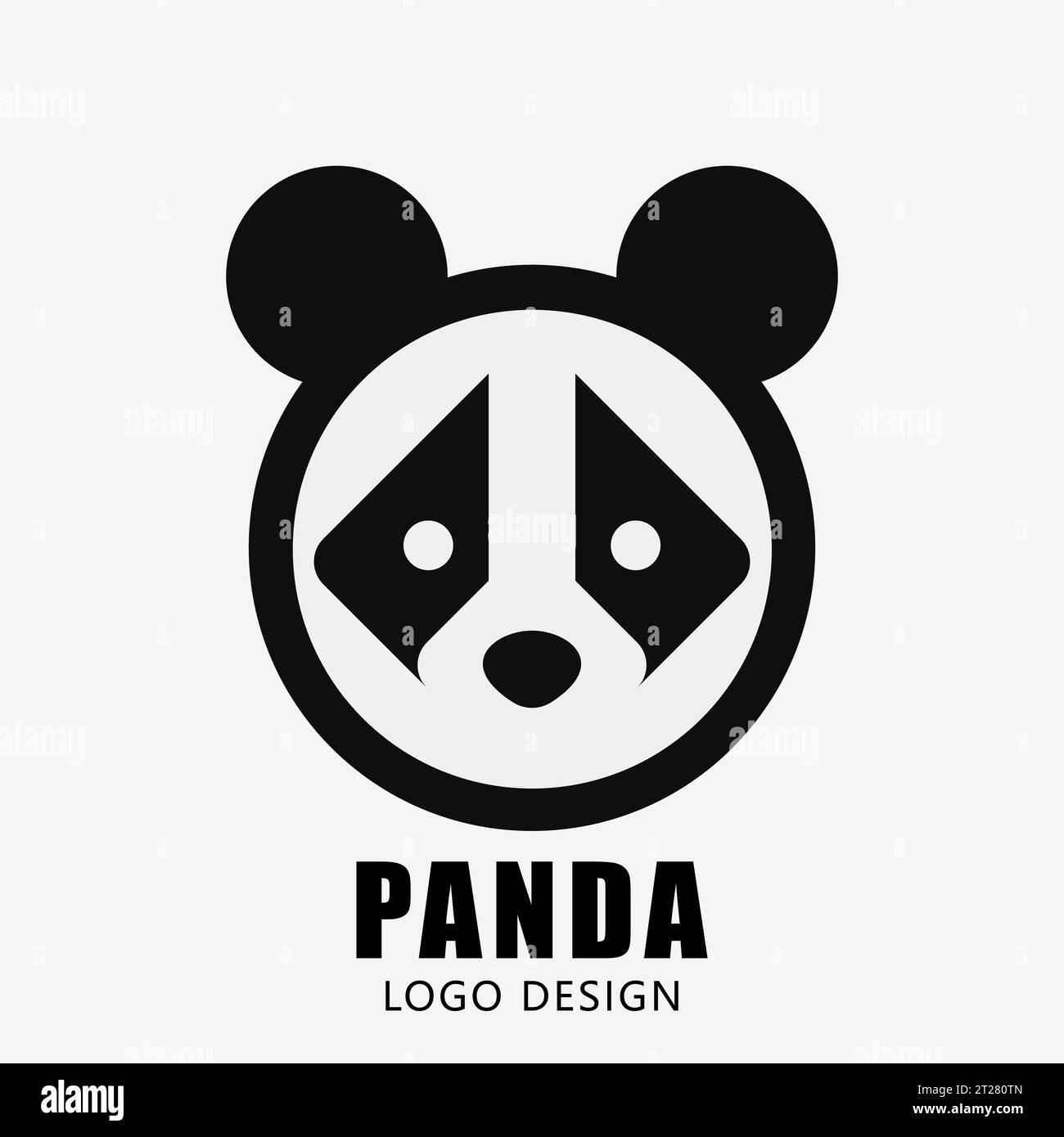 Panda head logo design. Modern Design. Simple vector design Stock ...