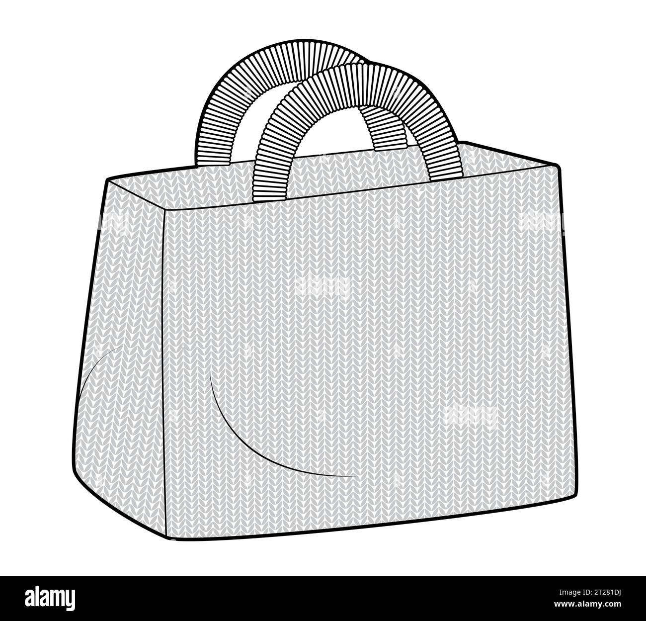 Crochet Box Tote silhouette bag. Fashion accessory technical ...