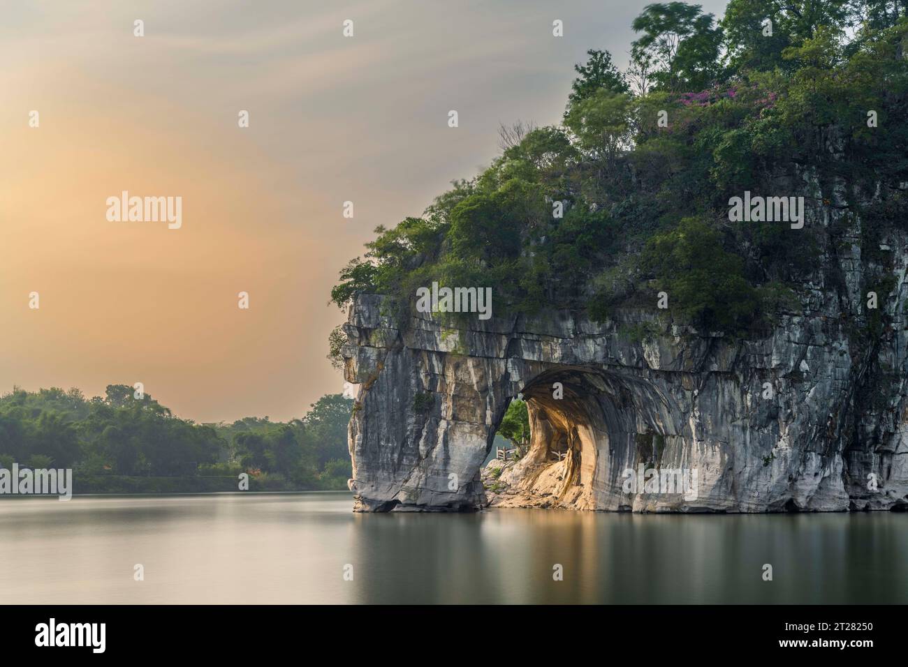 GUILIN, CHINA - SEPTEMBER 26, 2023 - The Elephant Trunk Hill, a symbol ...