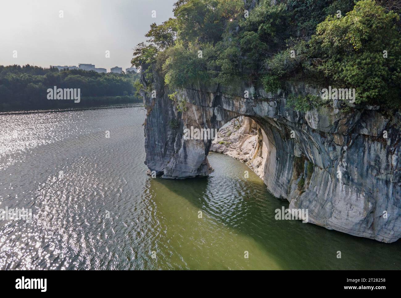 GUILIN, CHINA - SEPTEMBER 26, 2023 - The Elephant Trunk Hill, a symbol ...