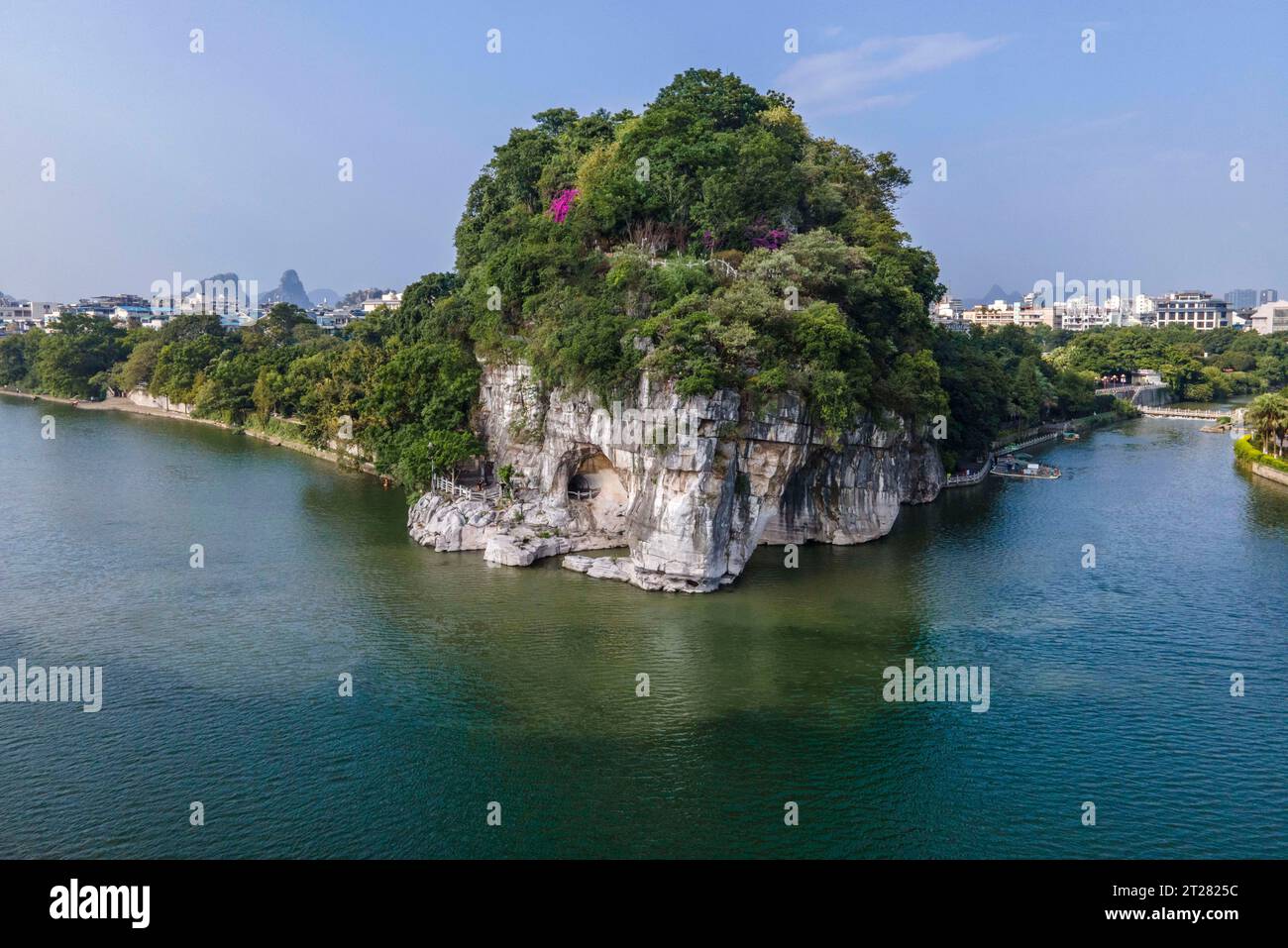 GUILIN, CHINA - SEPTEMBER 26, 2023 - The Elephant Trunk Hill, a symbol ...