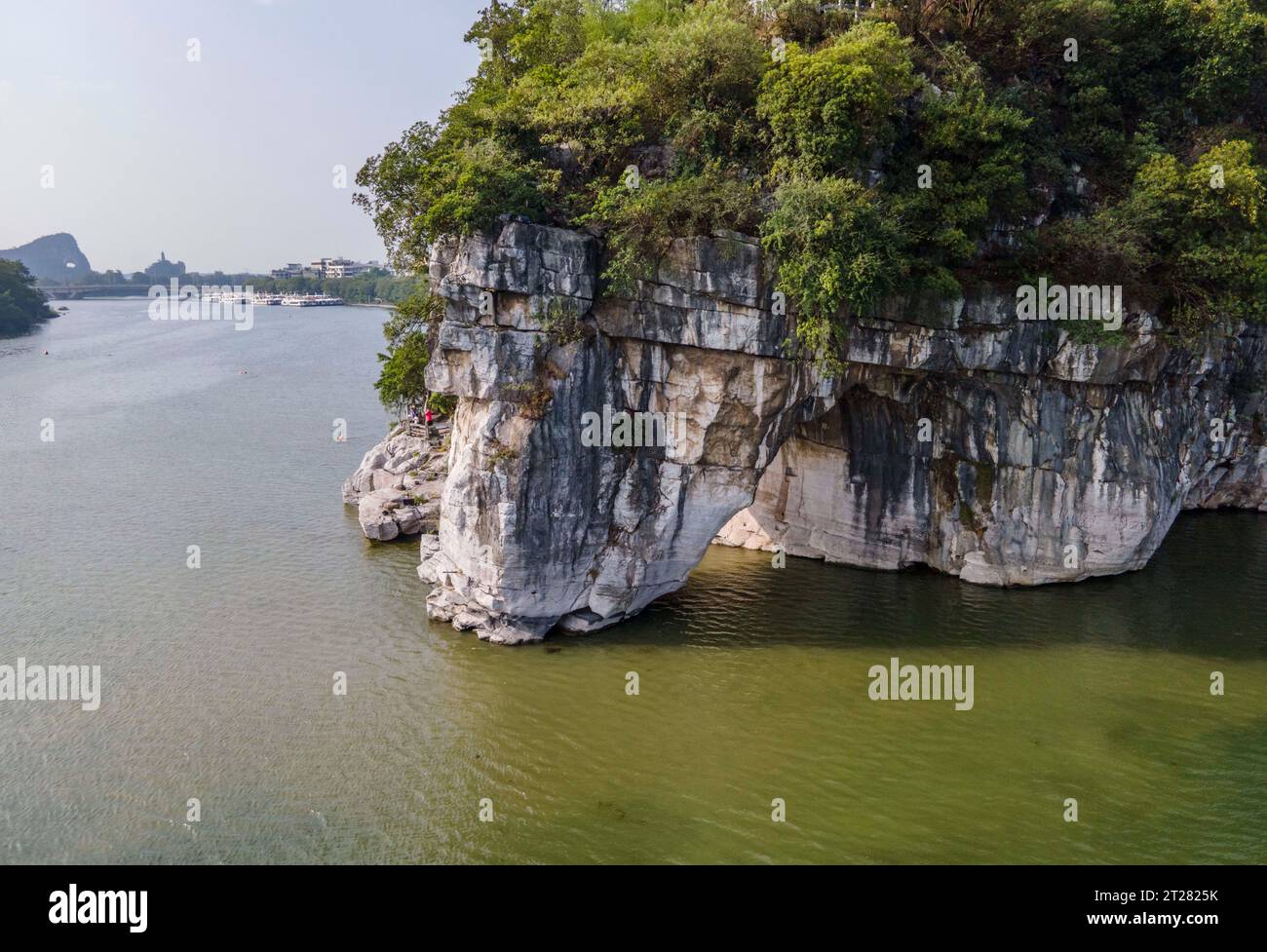 GUILIN, CHINA - SEPTEMBER 26, 2023 - The Elephant Trunk Hill, a symbol ...