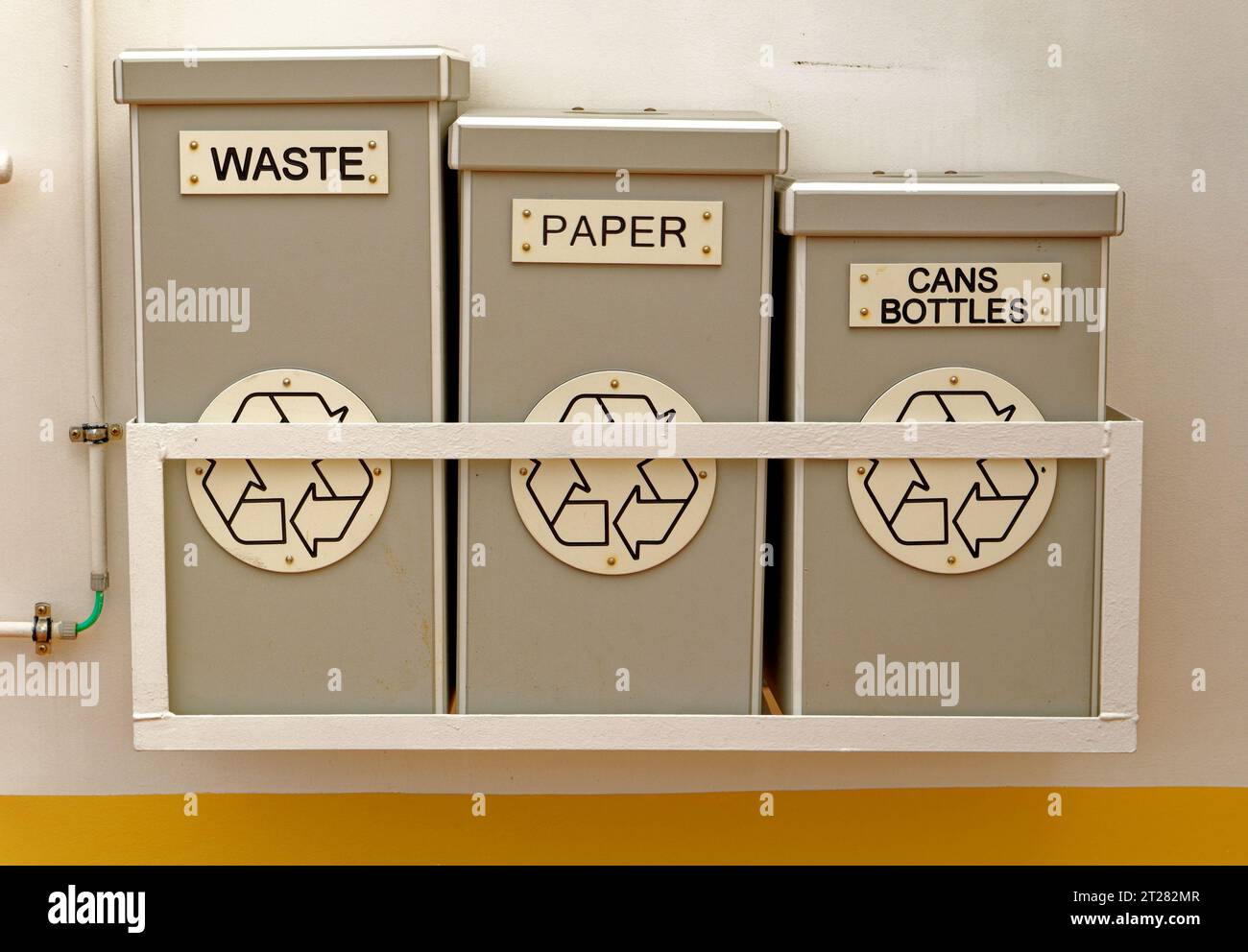 Recycle Bins on Cruise Ship Stock Photo - Alamy