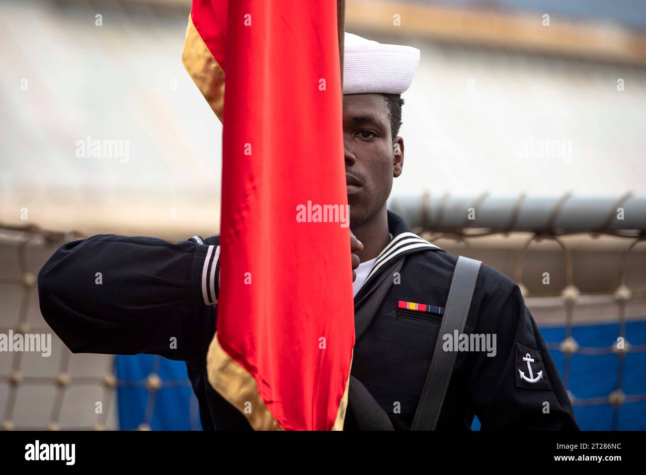 Montenegro. 20th Sep, 2023. Seaman Aljay Peters, assigned to the ...
