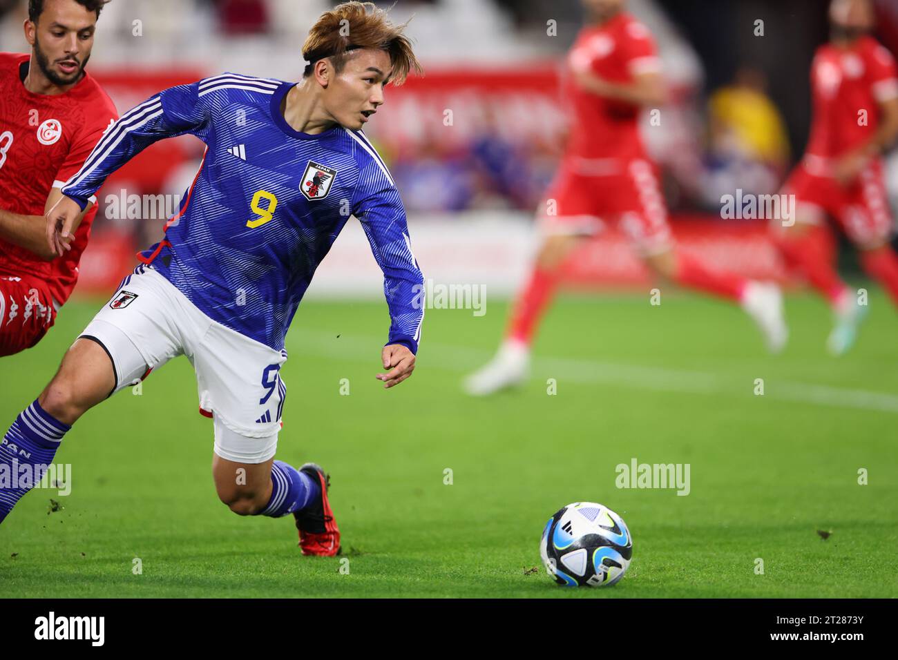 Hyogo, Japan. 17th Oct, 2023. Ayase Ueda (JPN) Football/Soccer : KIRIN ...