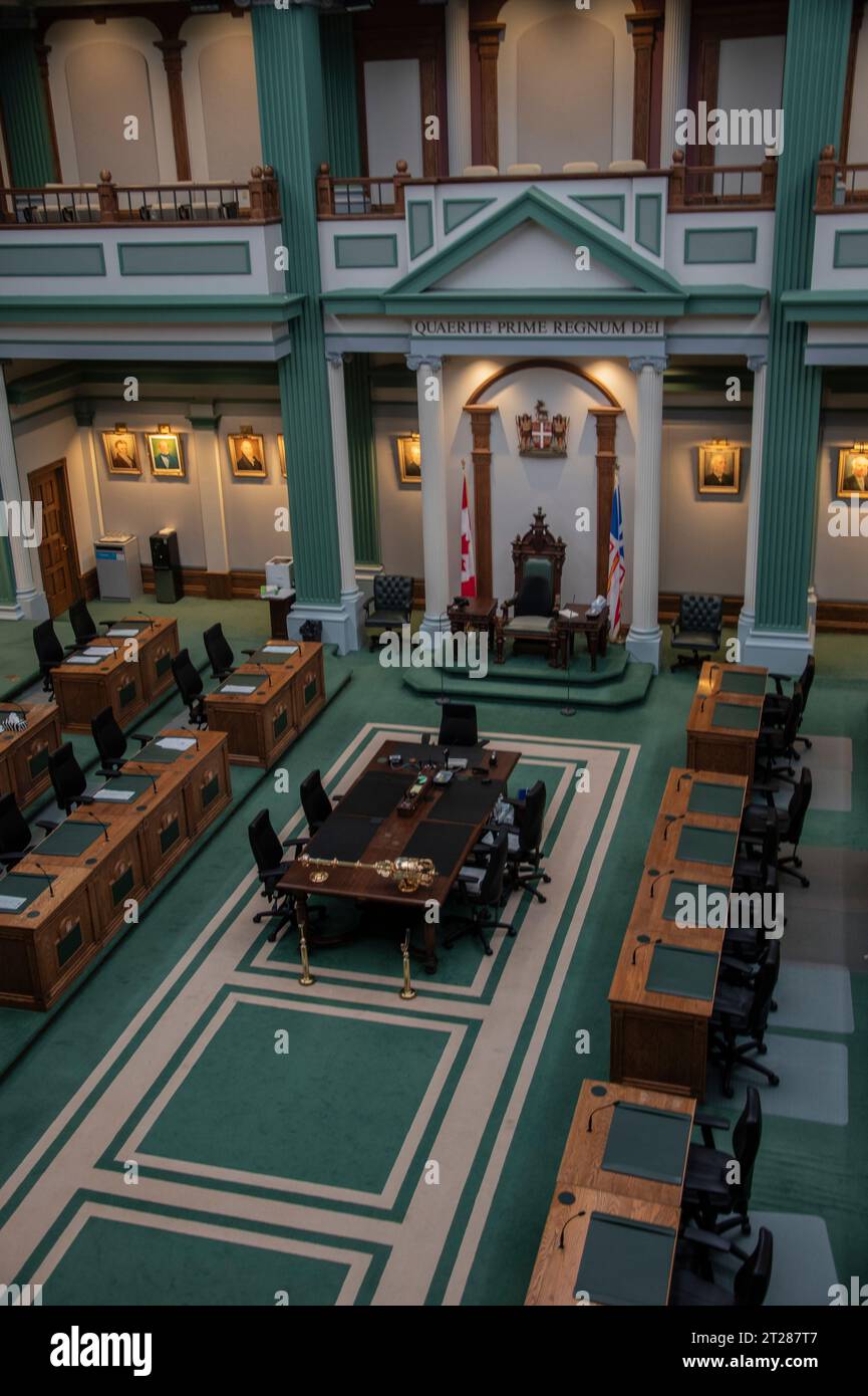The Assembly room inside the provincial Confederation Building in St ... The Assembly room inside the provincial Confederation Building in St ...