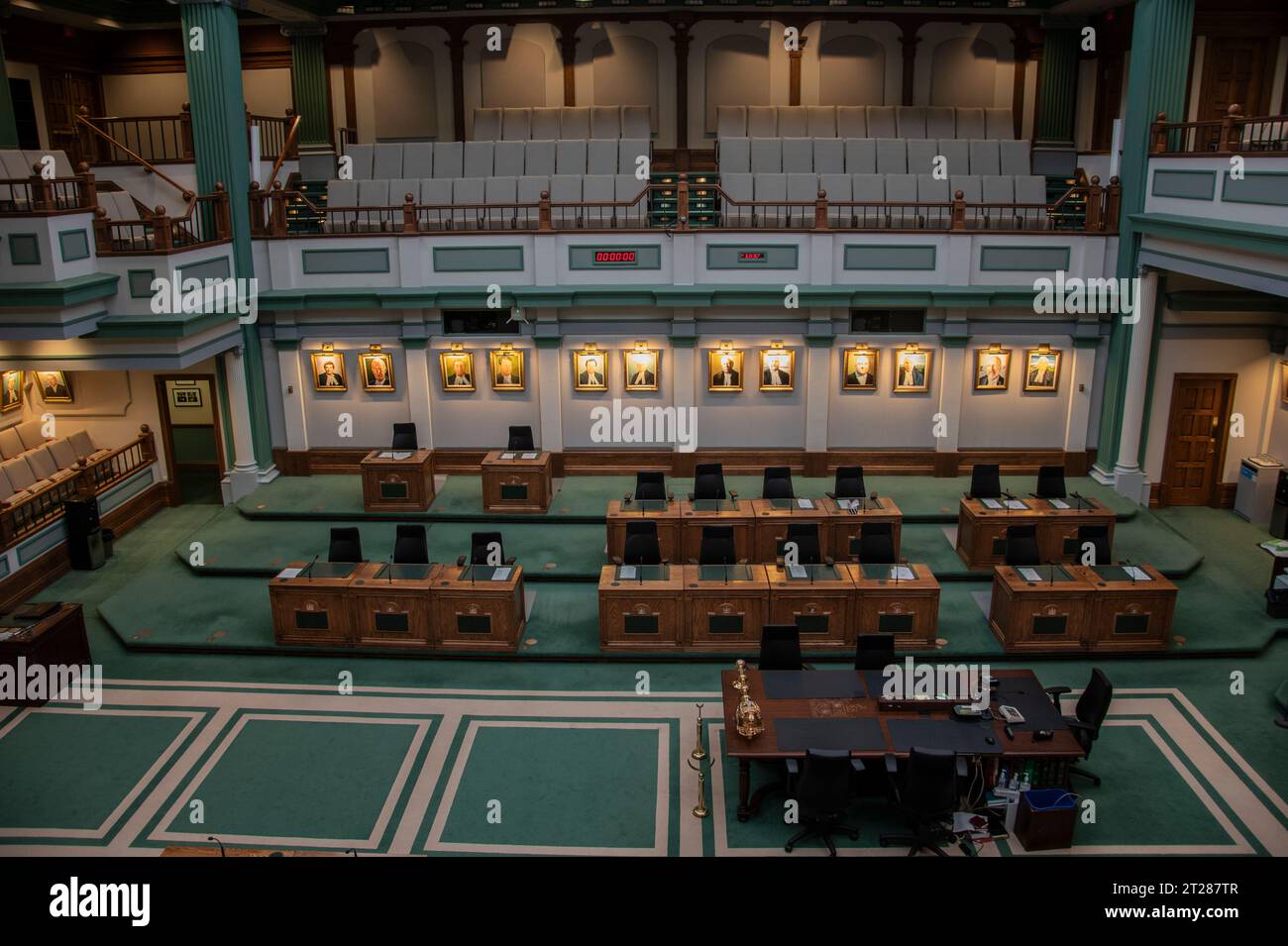 The Assembly room inside the provincial Confederation Building in St ... The Assembly room inside the provincial Confederation Building in St ...