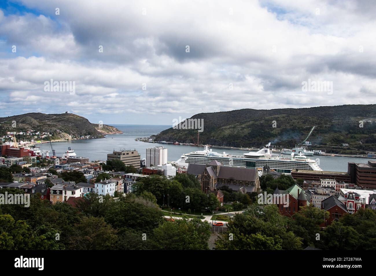 View of the harbor from The Rooms in St. John's, Newfoundland ...