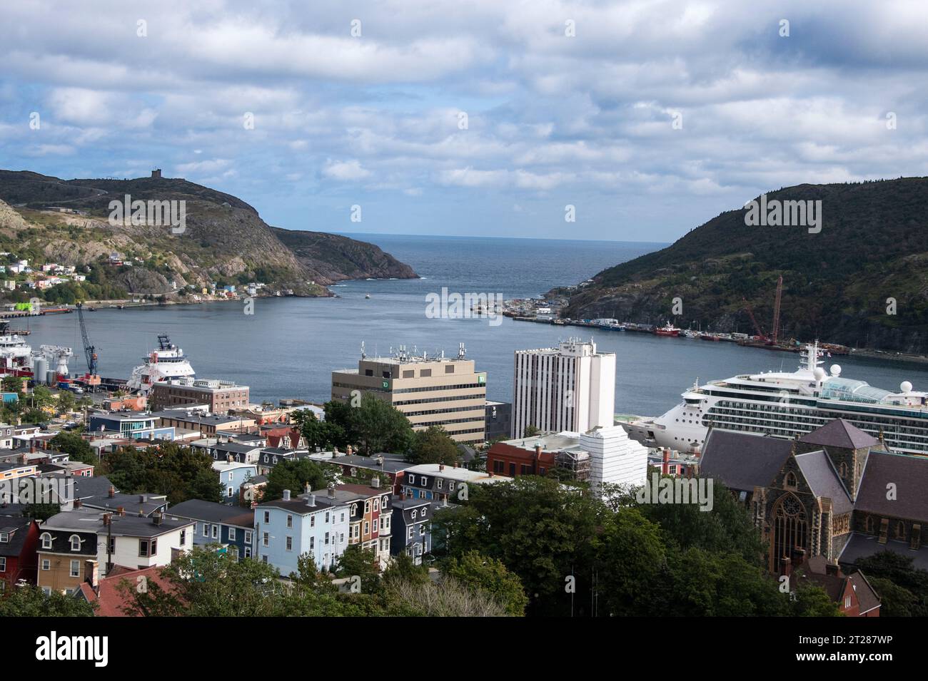 View of the harbor from The Rooms in St. John's, Newfoundland ...