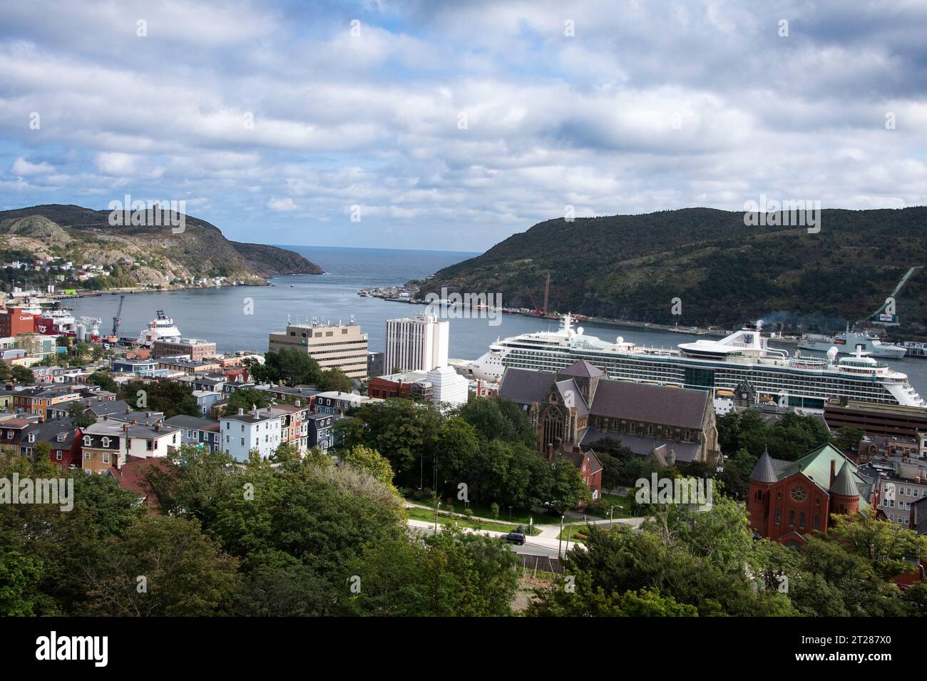 View of the harbor from The Rooms in St. John's, Newfoundland ...