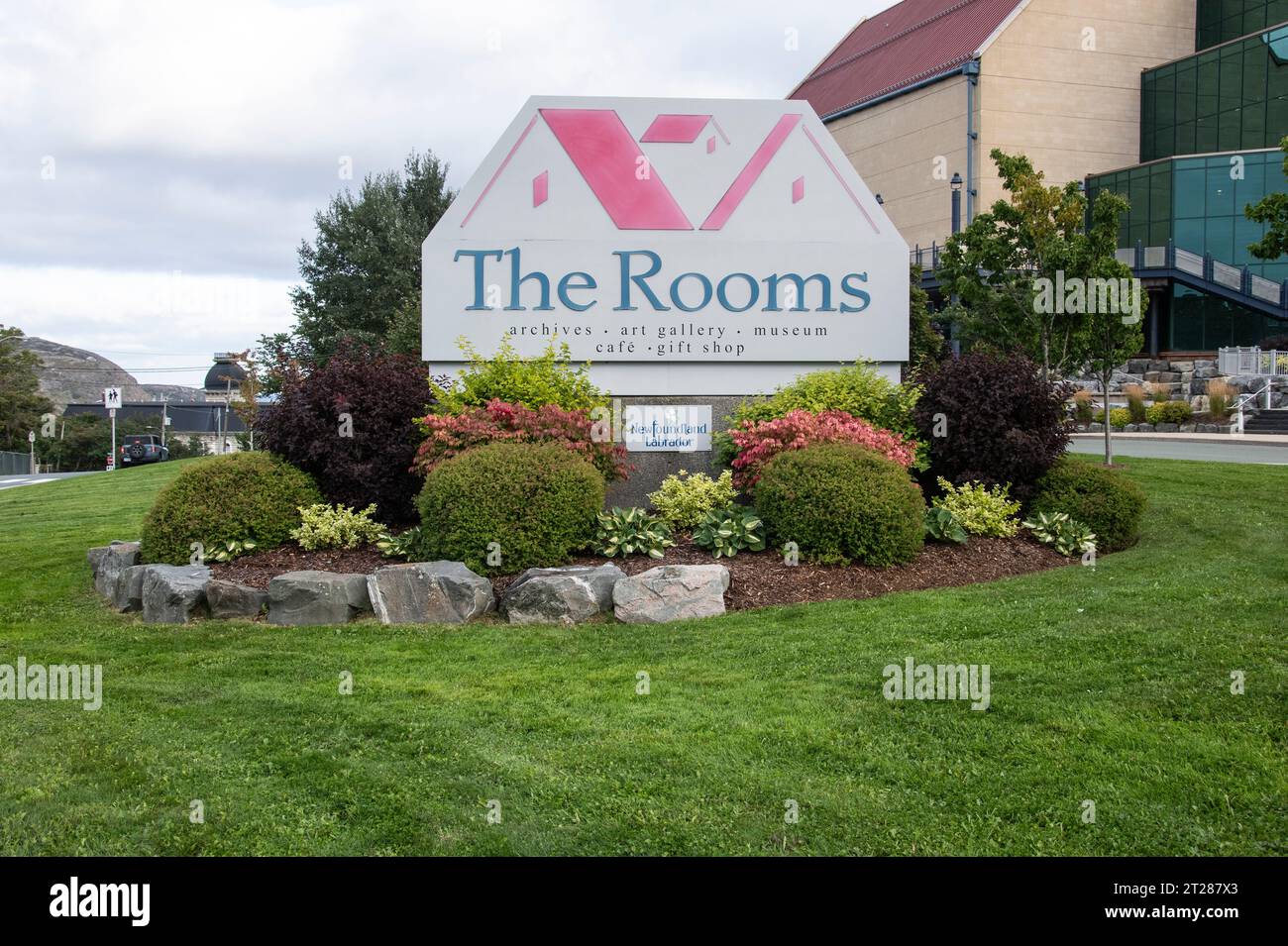 The Rooms sign in St. John's, Newfoundland & Labrador, Canada Stock ...