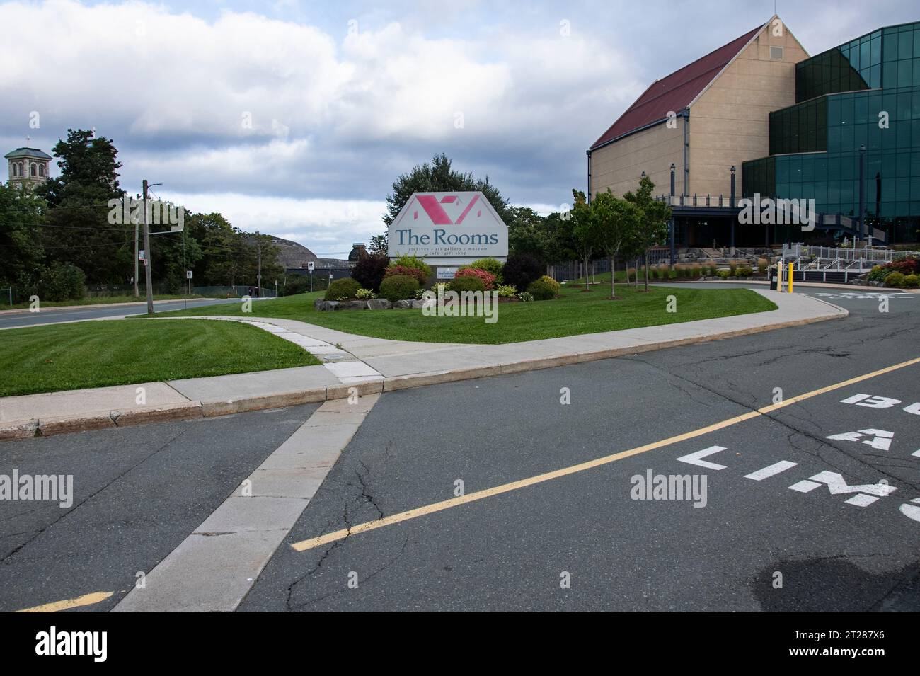 The Rooms sign in St. John's, Newfoundland & Labrador, Canada Stock ...