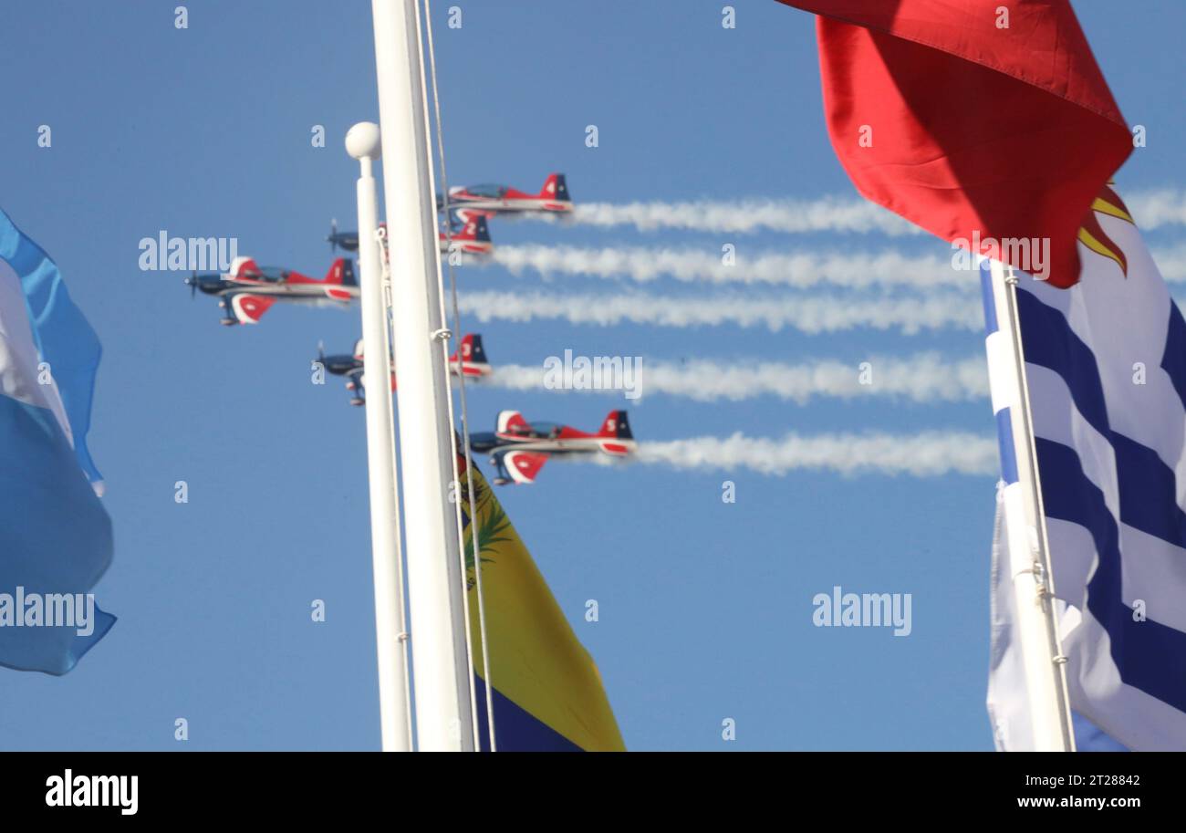 Santiago, Chile, USA. 17th Oct, 2023. (SPO) Raising of Flags at ...