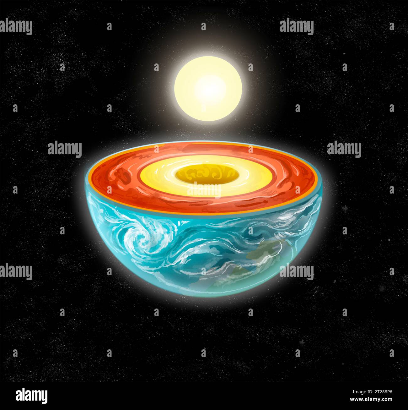 Earth’s core, conceptual illustration Stock Photo - Alamy