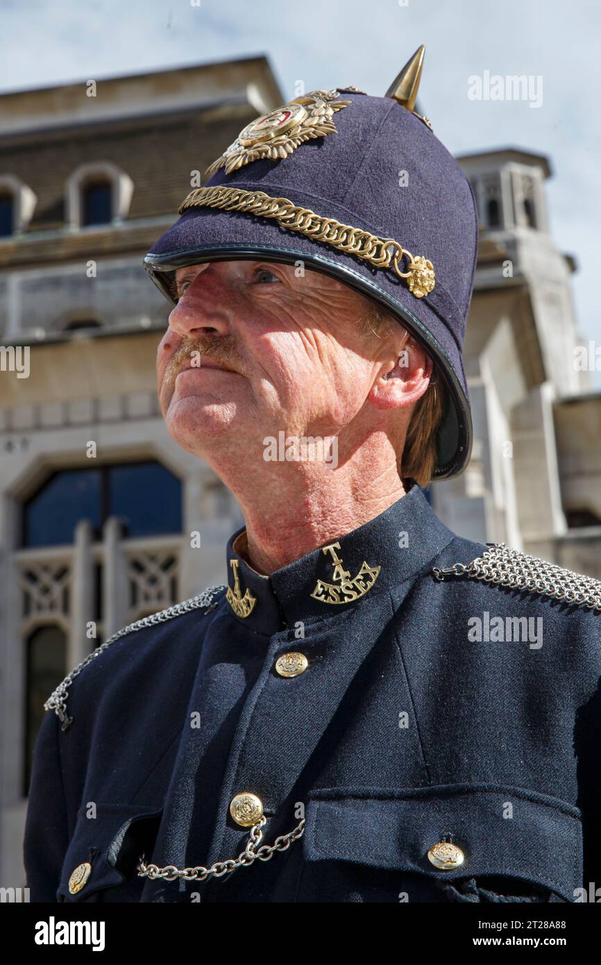 A Victorian era policeman at the Pearly Kings and Queens Harvest ...