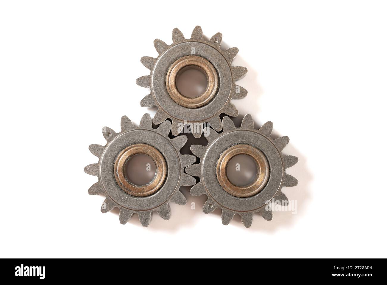 top view gears on a white background Stock Photo - Alamy
