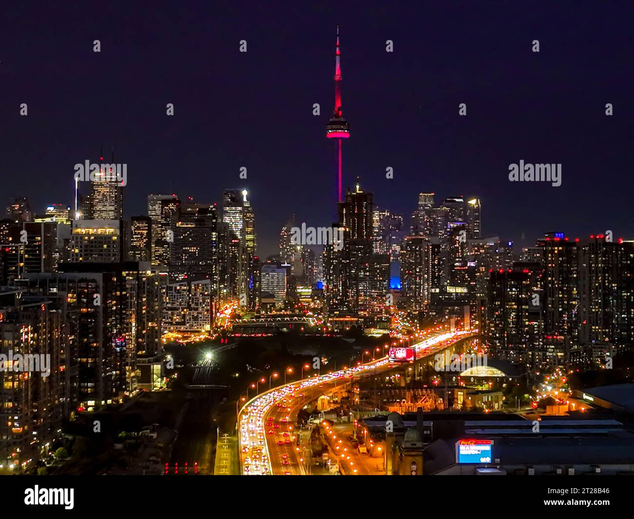 This aerial footage offers a unique perspective of downtown Toronto ...