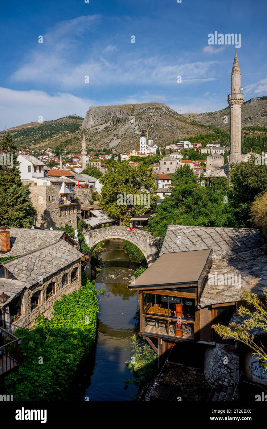 View of the Kriva Cuprija (Crooked Bridge) over the Radobolja River, a ...