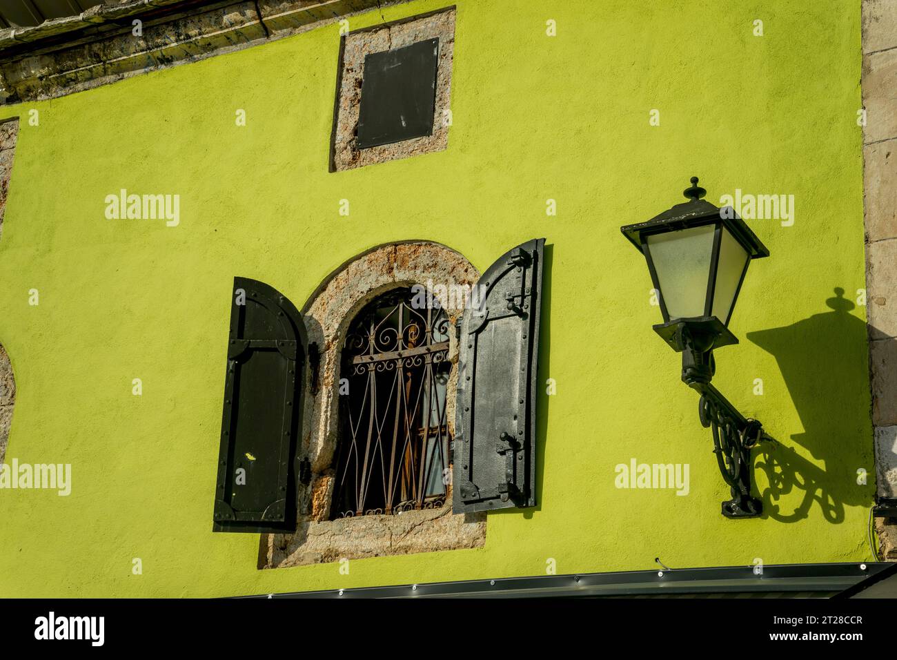 Detail of colorful houses at the Stari Most, also known as Mostar ...