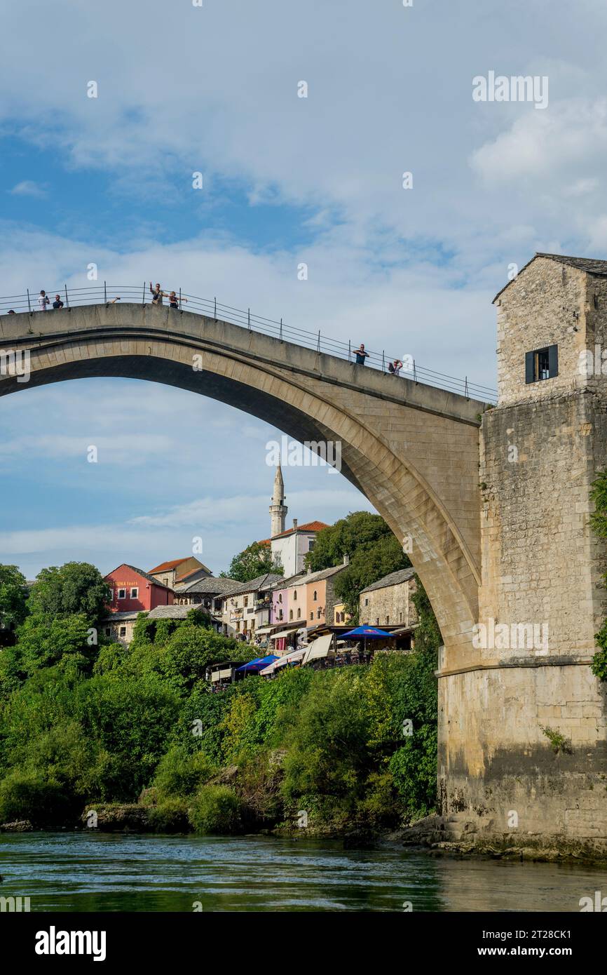 View of the Stari Most Bridge (UNESCO World Heritage Site), also known ...