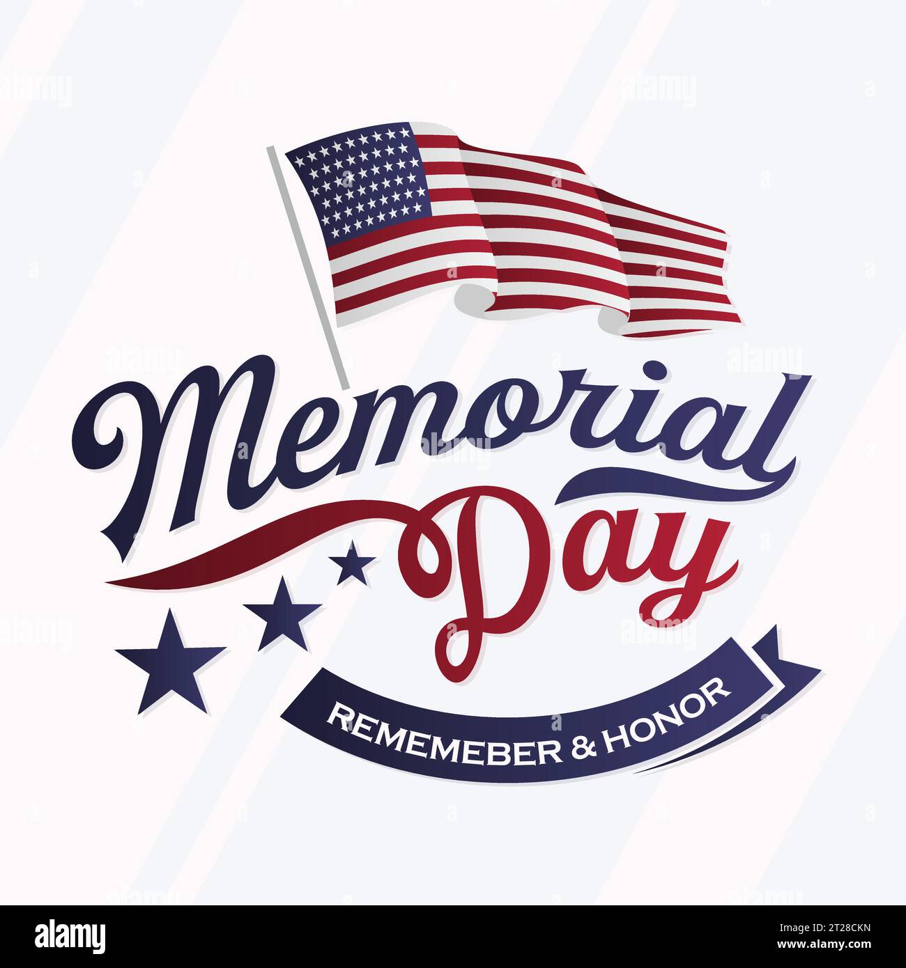 Usa memorial day celebration remember and honor template emblem. Vector ...