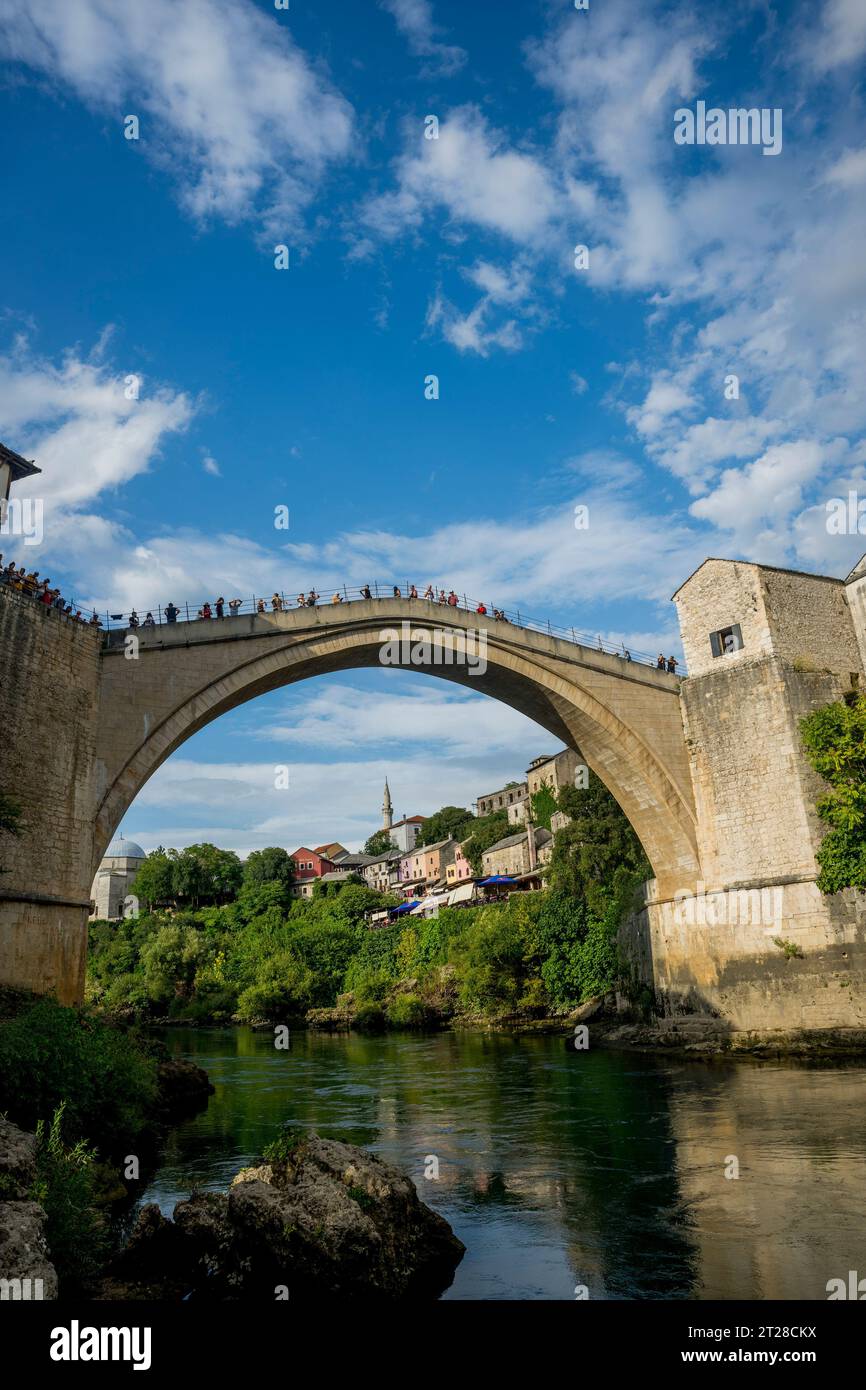 View of the Stari Most Bridge (UNESCO World Heritage Site), also known ...