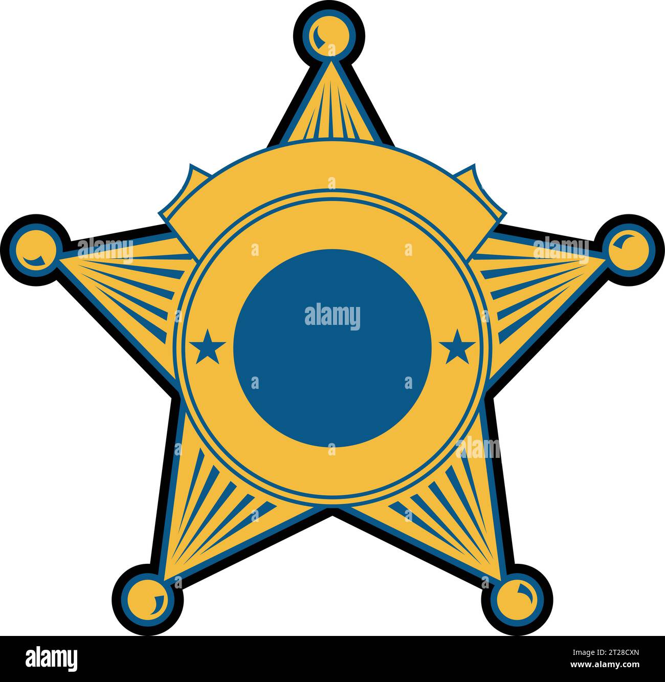Vector illustration of Security Police badge sheriff badge Stock Vector ...