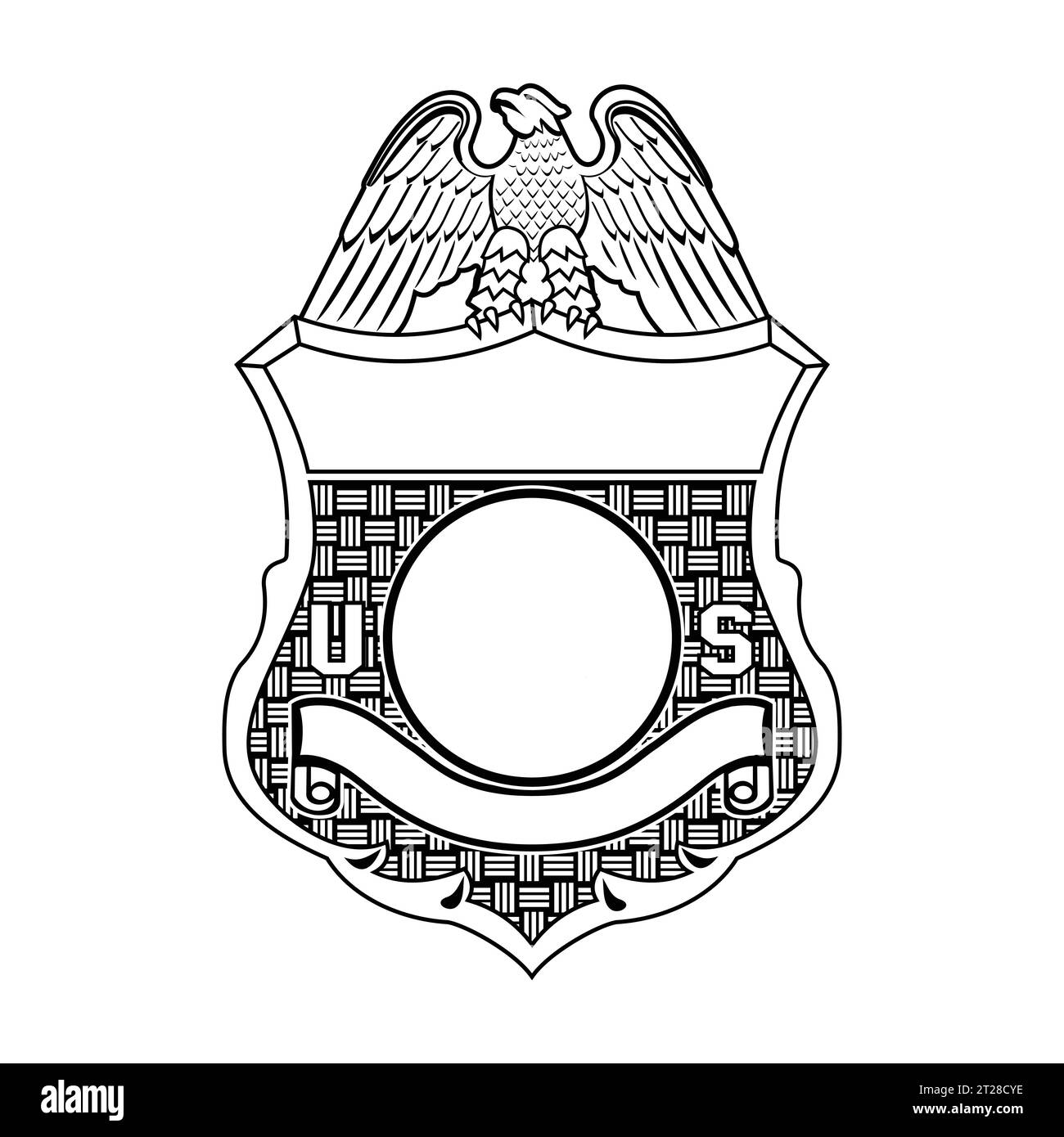 Vector illustration of Security Police badge sheriff badge Stock Vector ...
