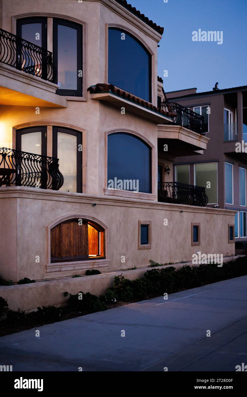 modern stucco architecture, pacific beach, san diego, california Stock ...