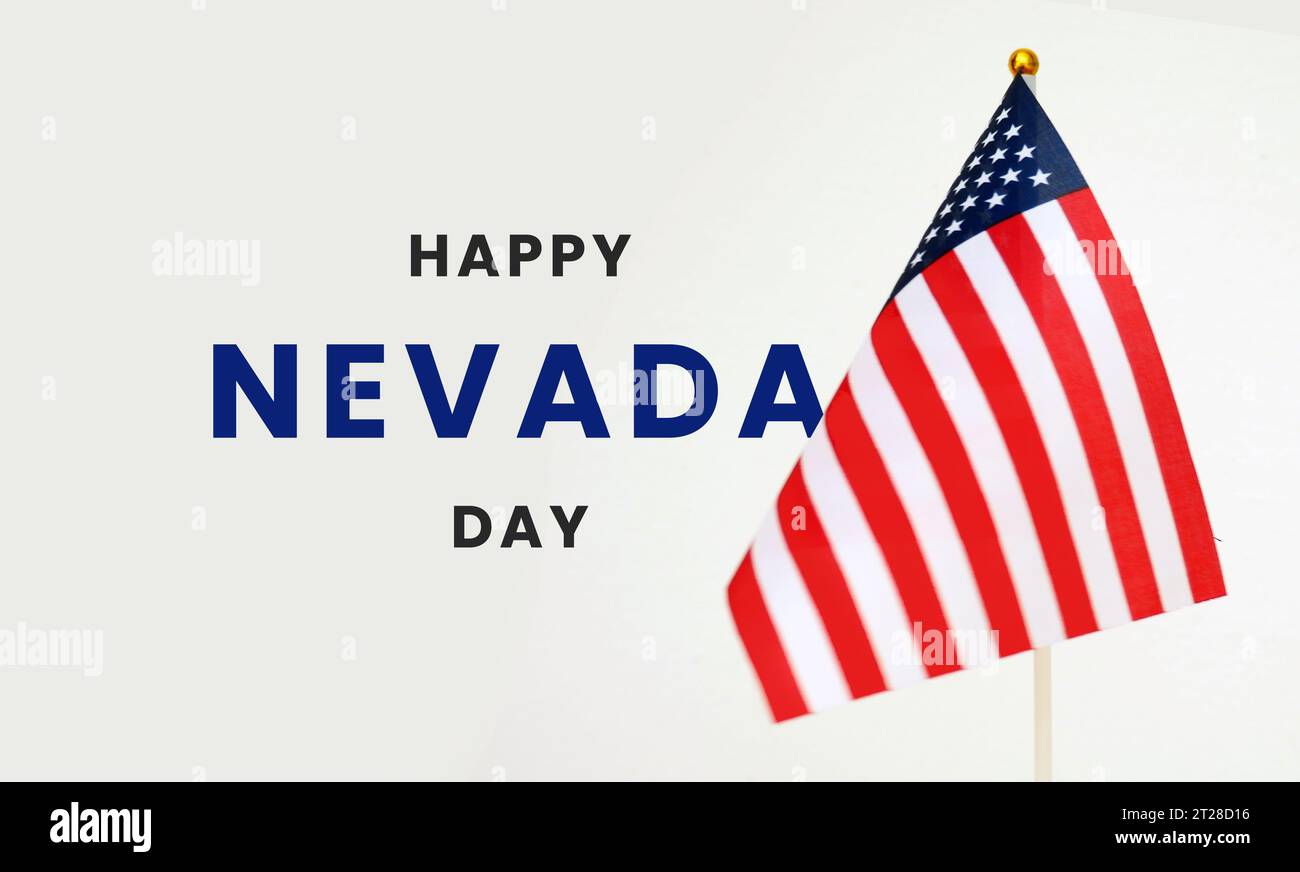 Happy Nevada day with America background Stock Photo - Alamy