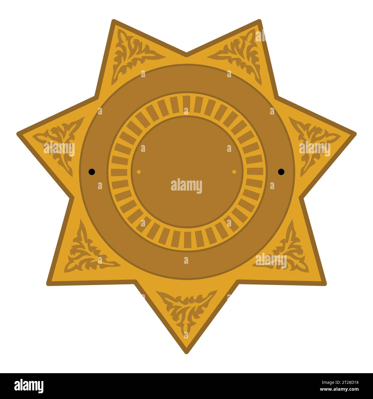 Vector illustration of Security Police badge sheriff badge Stock Vector ...