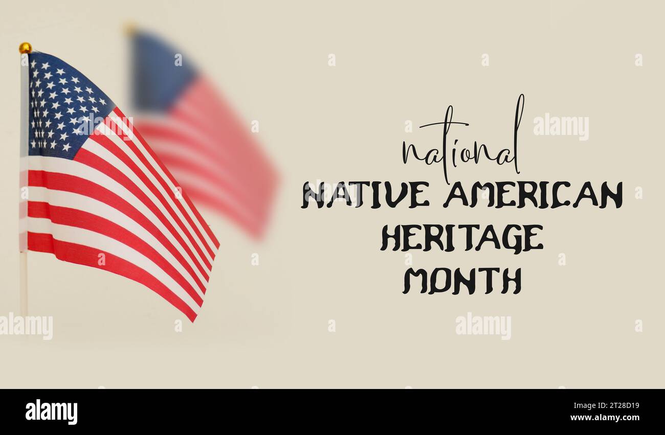 National Native American Heritage Month with America flag Stock Photo ...