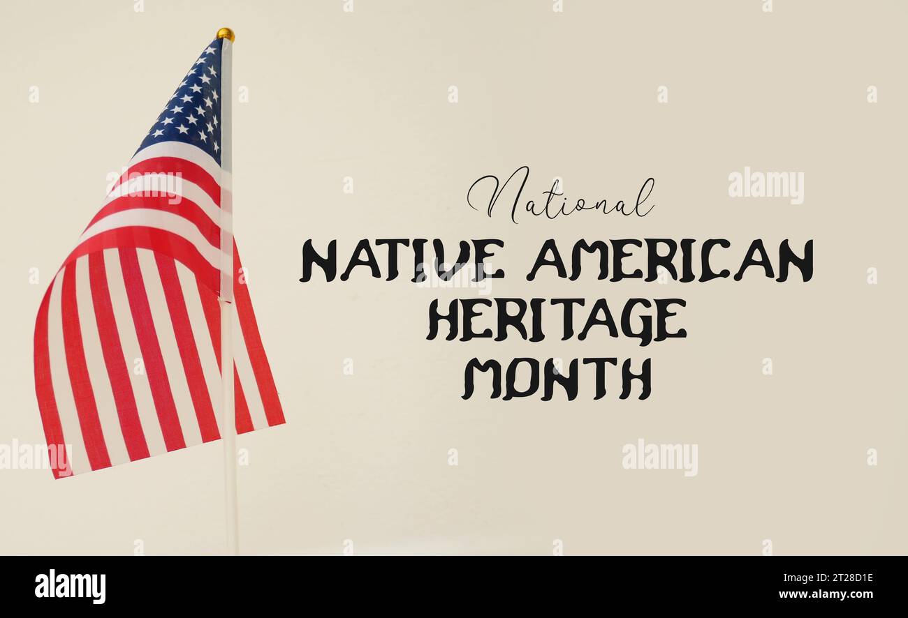 National Native American Heritage Month with America flag Stock Photo ...